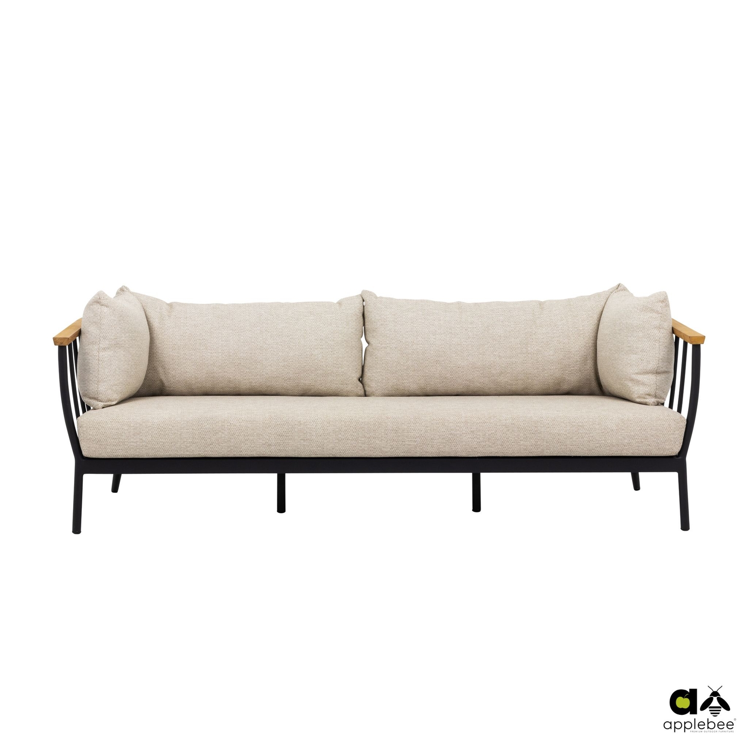Applebee Condor loungebank 3-zits black - Rijkenberg Tuinmeubelen