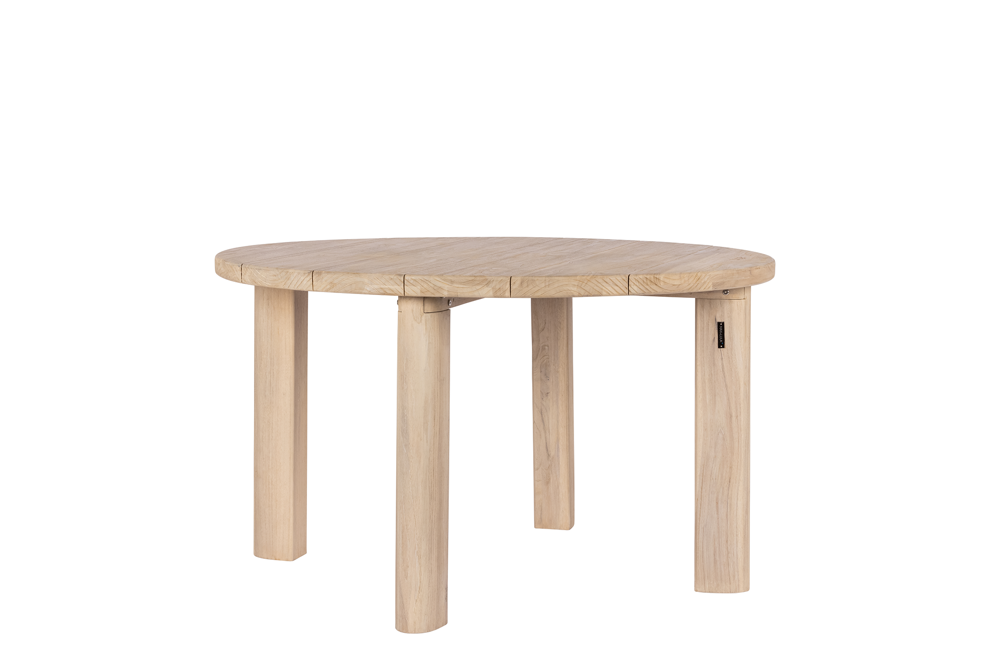Max & Luuk Lila tafel rond 130cm teak aged grey - Rijkenberg Tuinmeubelen