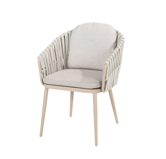 Taste Eva dining tuinstoel rope latte - Rijkenberg Tuinmeubelen